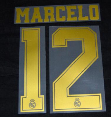 Official Real Madrid Marcelo 12 2019/20 Football Name/Number Set Adult ...
