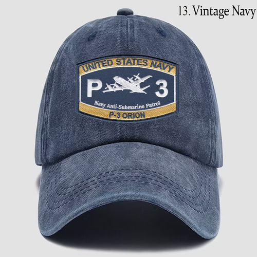 Custom Embroidered Hat P-3 Orion Navy Anti-Submarine Patrol, Veteran ...