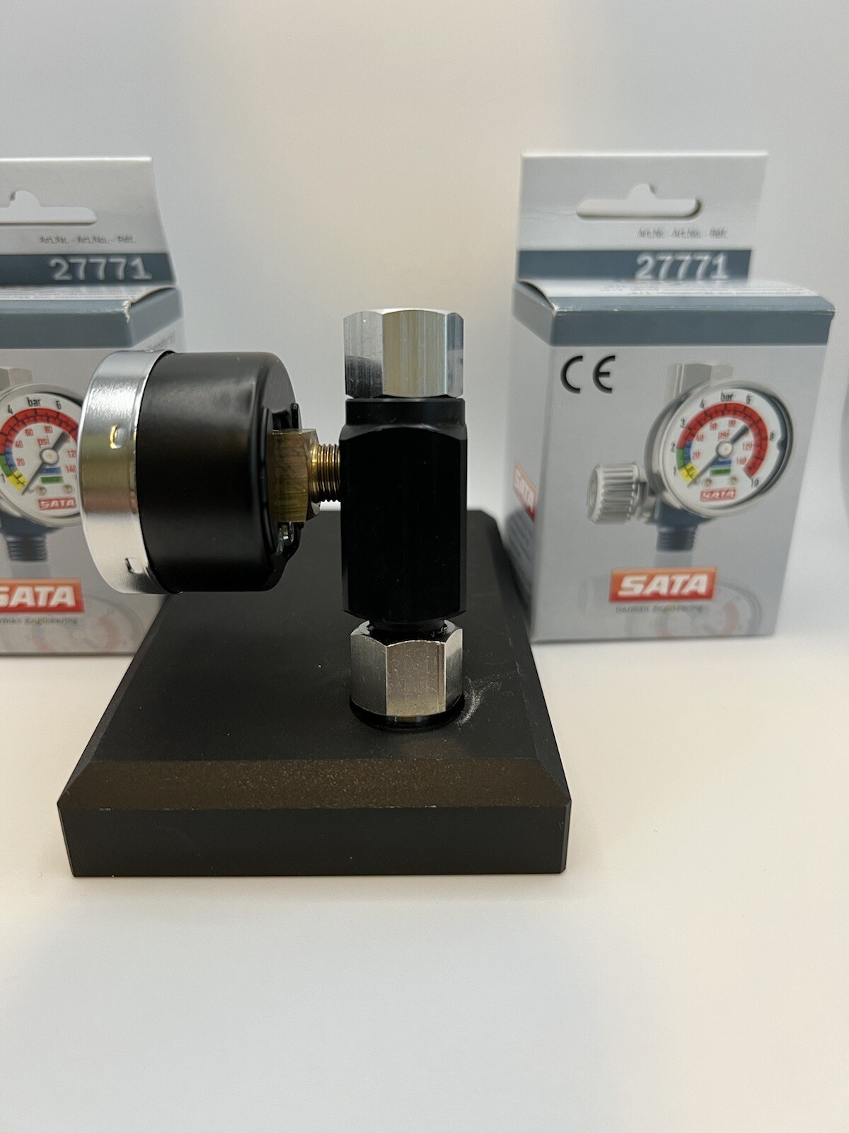 SATA JET Air Micrometer W/Gauge 0-145 PSI Spray Gun Regulator HVLP/RP ...