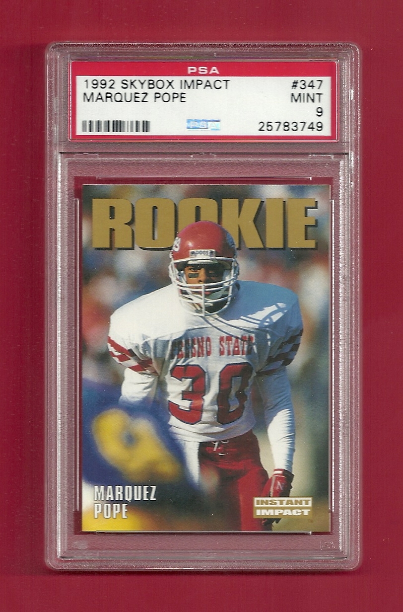 1992 SKYBOX IMPACT #347 MARQUEZ POPE ROOKIE RC PSA 9 MINT POP 1 ...