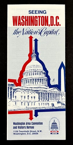 1970s Seeing Washington DC Nation's Capital Vintage Travel Brochure ...