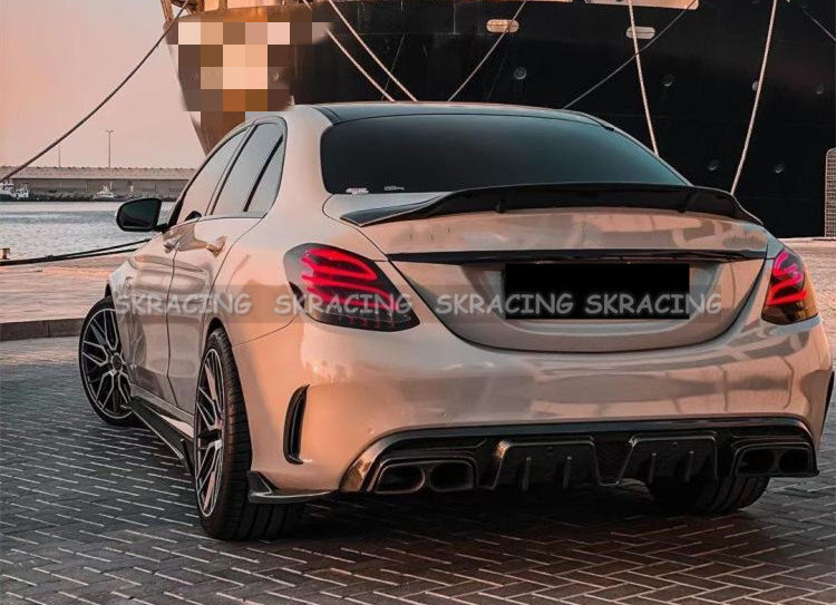 Rear Bumper Side Splitter Forged Carbon Fiber For Mercedes Benz W205 | eBay
