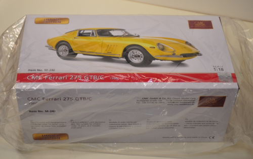 NEW, sealed, 1966 FERRARI 275 GTB/C YELLOW 1/18 DIECAST MODEL BY CMC M ...