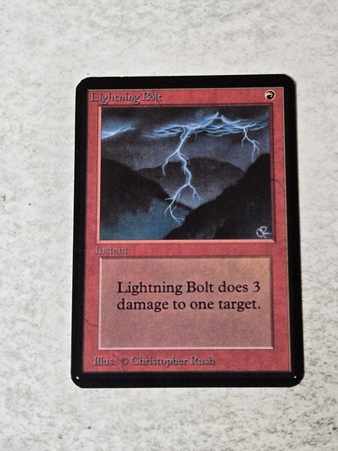 Lightning Bolt - English - Alpha - MTG Magic the Gathering Near Mint NM see pics | eBay