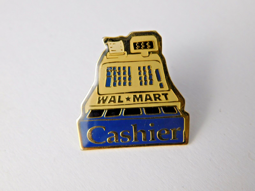 WALMART CASHIER PIN LAPEL BUTTON EMPLOYEE UNIFORM CASH REGISTER ...