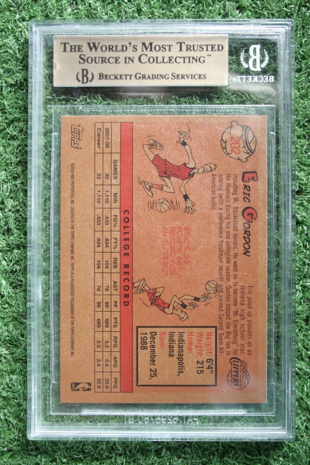Eric Gordon 2008-09 Topps 1958-59 Variations #202 Rookie BGS 9.5 Gem ...