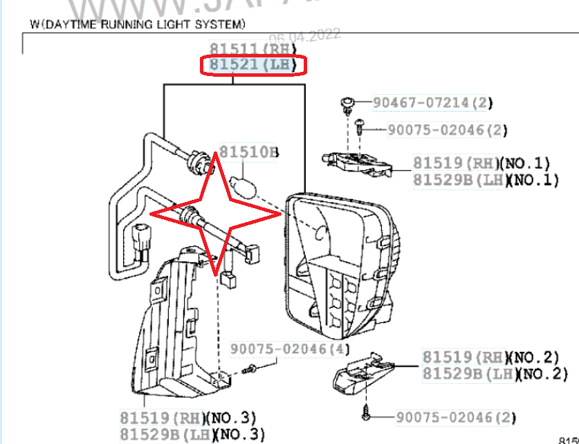 8152147060 NEUF TOYOTA PRIUS 12-15 XW30 CLIGNOTANT AVANT GAUCHE LAMPE ...