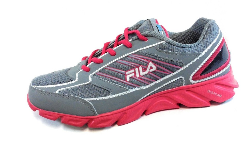 Youth Girls Kids Fila Radical Lite Grey Pink White CoolMax Sneakers ...
