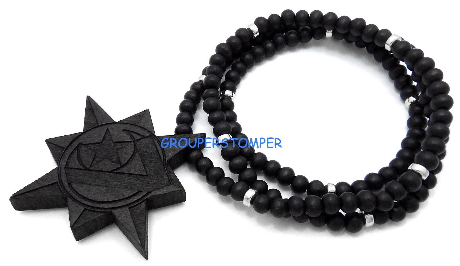 5 Percenter 7 Star New Good Wood Style Pendant with Beaded Necklace | eBay