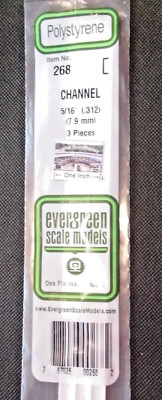Evergreen Scale Models #268 Channels .312" (7.9 mm), 3 pieces - Details ...
