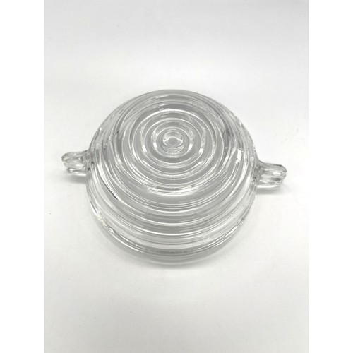 Vintage Art Deco Anchor Hocking Ribbed Glass Bowl Manhattan Pattern 4.5 ...