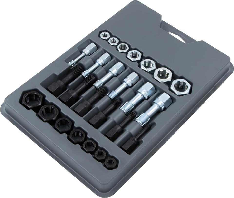 26-Piece Thread Restorer Tap Die Set High-Strength Steel Repair Tools ...