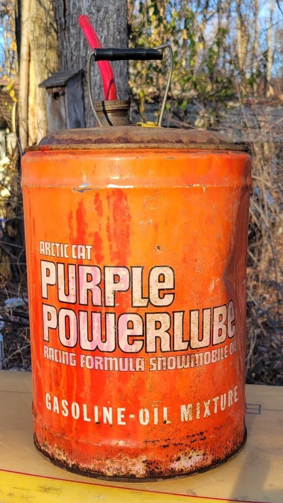 Vtg Arctic Cat Purple Powerlube Racing Formula Snowmobile Gas Can 5 ...