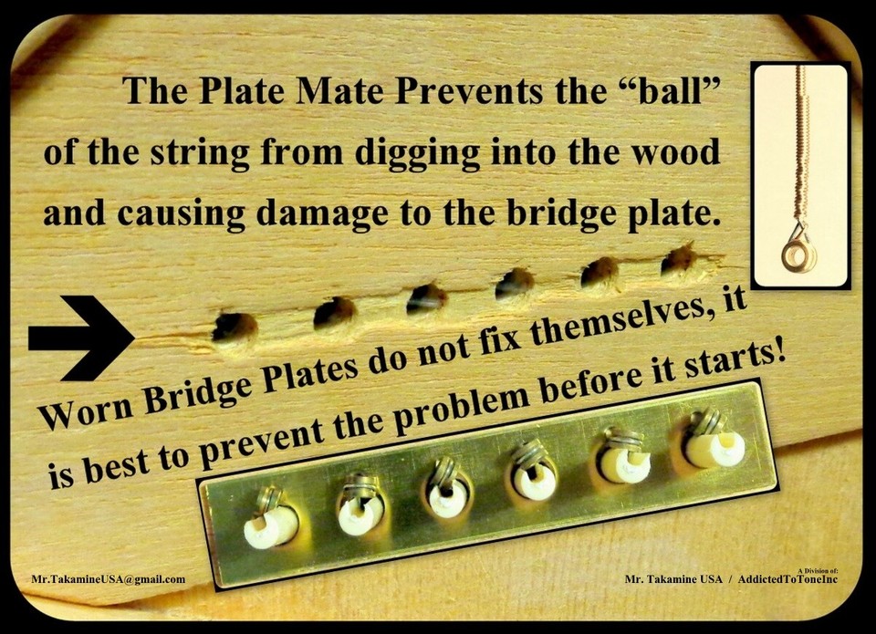 Mitchel's Plate Mate for Acoustic Guitar Bridge Plate Repair / Tone ...
