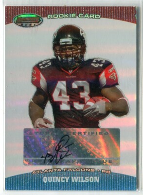 2004 Bowman's Best Quincy Wilson AUTO AUTOGRAPH RC ATLANTA FALCONS | eBay