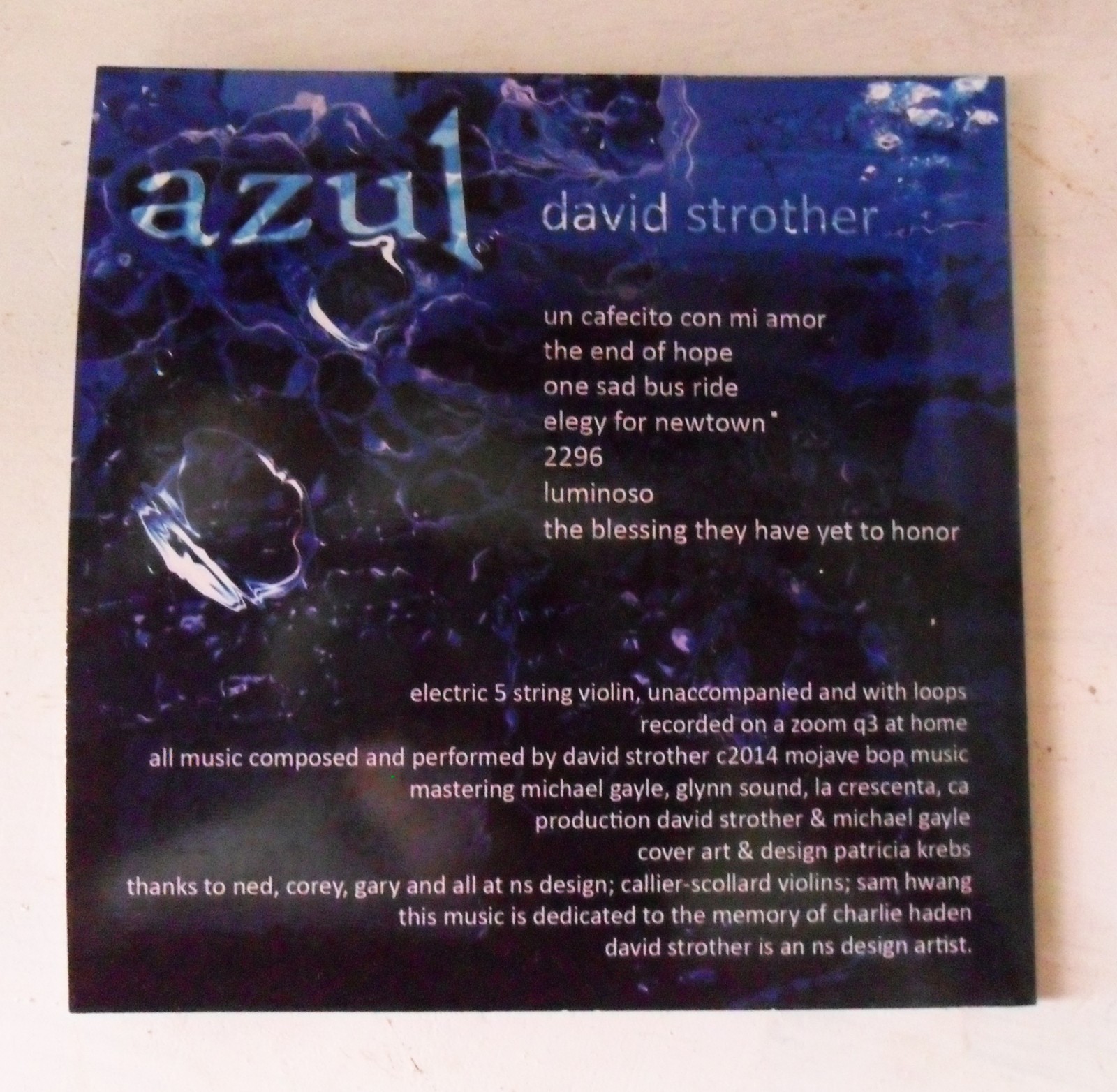 VIOLIN CD, Los Angeles Electric Violinist / Composer David Strother ...