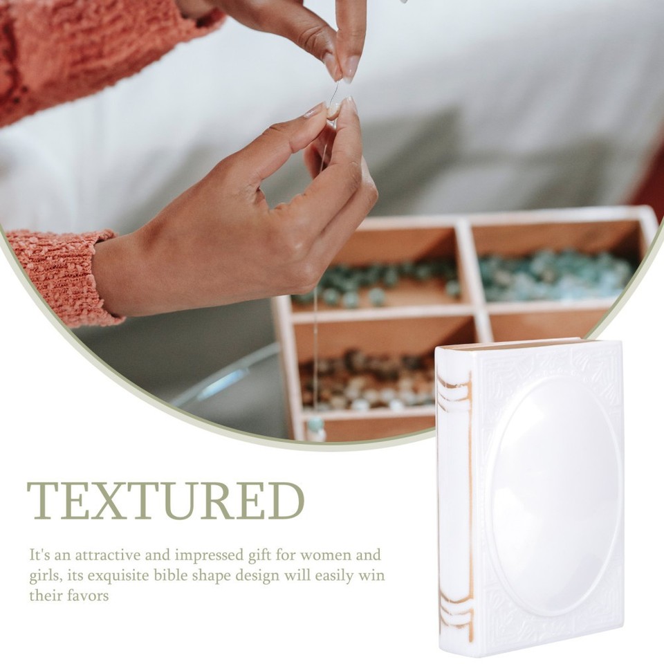 6pcs Bible Design Storage Case Trinket Box Hinged Jewelry Boxes Bible ...