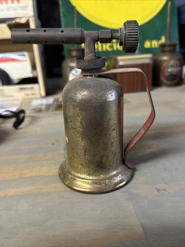 Vintage Brass The Lenk Mfg. Company Alcohol Blow Torch Boston MASS USA ...