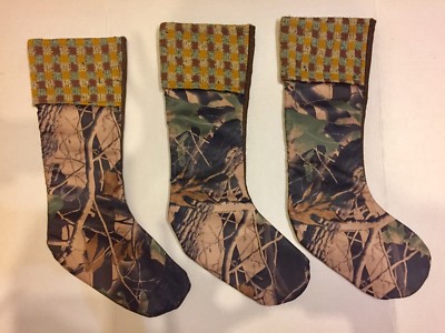 Camouflage/Hunting Holiday CHRISTMAS STOCKINGS (set of 3) Mission ...