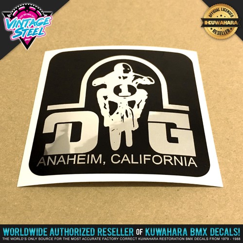 DG BMX Decal - Anaheim Head Tube Decals Stickers - Chrome - 1976-1978 ...