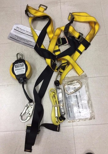 MSA Workman Full Body Vest-Style Harness with Extra Carabiners and ...