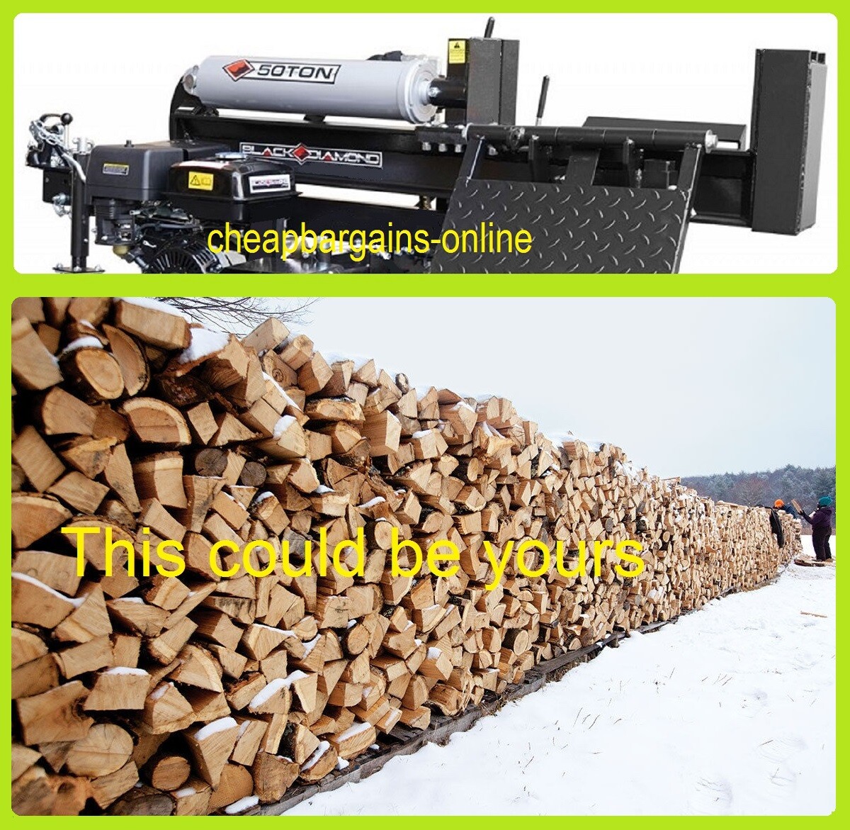 50 Ton HYDRAULIC LOG SPLITTER 50Ton WOOD SPLITTER 15hp ELECTRIC START ...