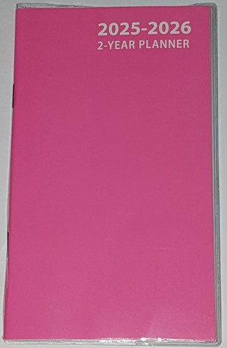 2025-2026 Hot Pink 2-Year Pocket Planner Soft Calender Free Shipping | eBay