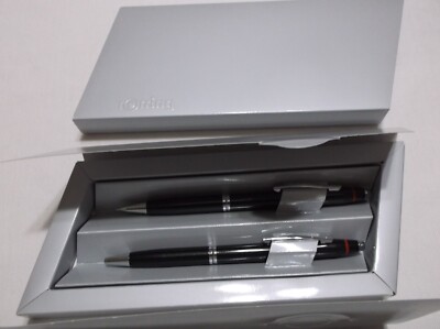 ROTRING SIDE KNOCK BALLPOINT PEN &.5mm MECHANICAL PENCIL IN GLOSS BLACK ...