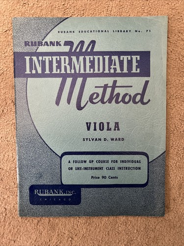 1940 Rubank Elementary Method - Viola Sylvan D. Ward No 71 Class Instruction | eBay