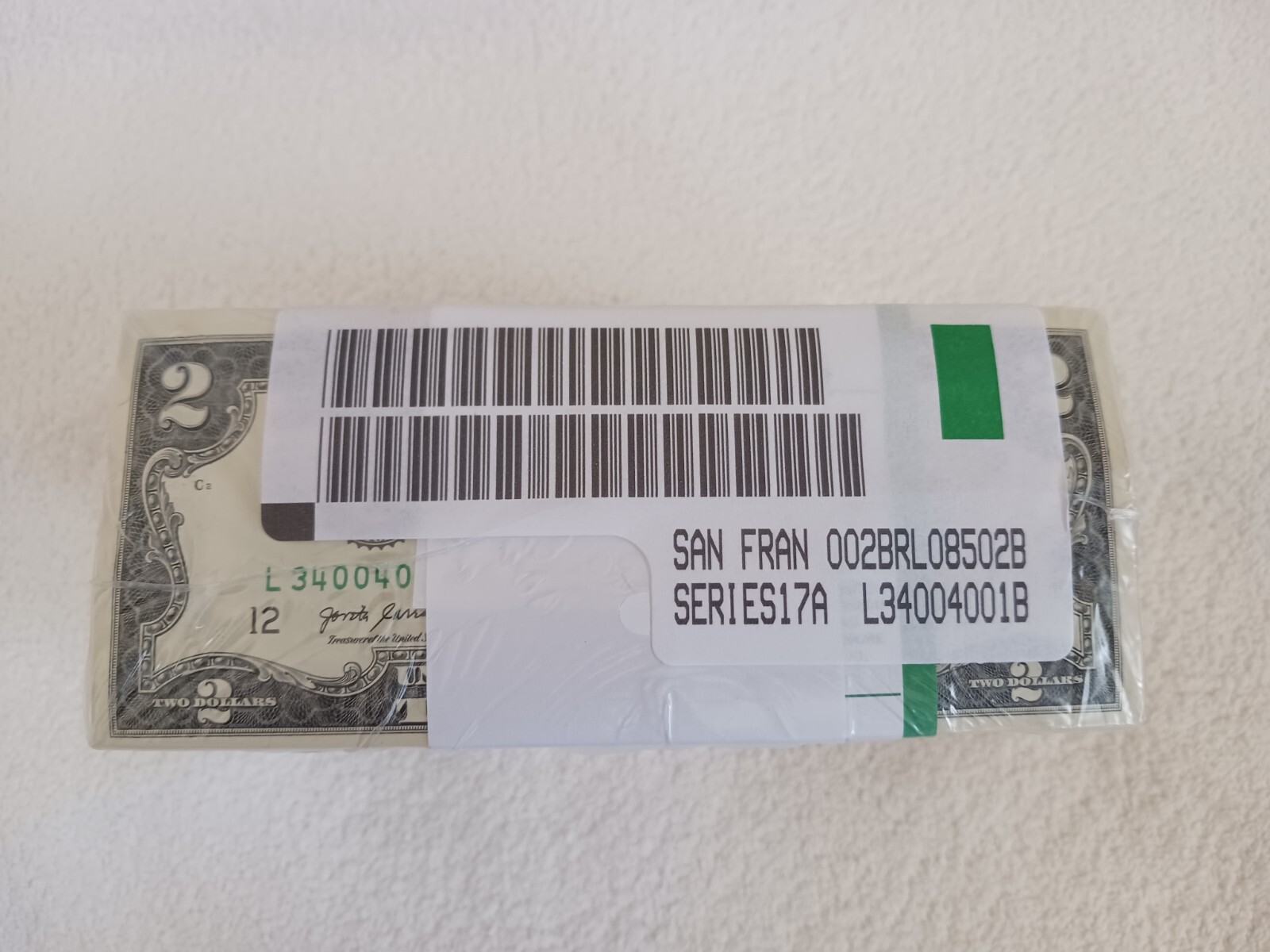 LOT OF (1000) $2 DOLLAR BILLS ~ 2017A SERIES SEALED UNCIRCULATED BEP ...