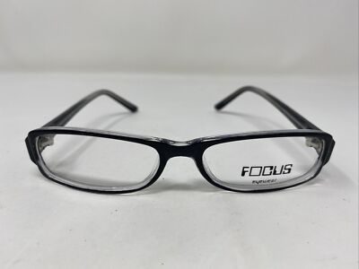 Focus Eyewear Eyeglasses Frame FOCUS 215 BLACK/CRYSTAL 50-18-135 Full ...