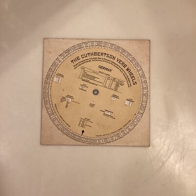 The Cuthbertson Verb Wheels - German | eBay
