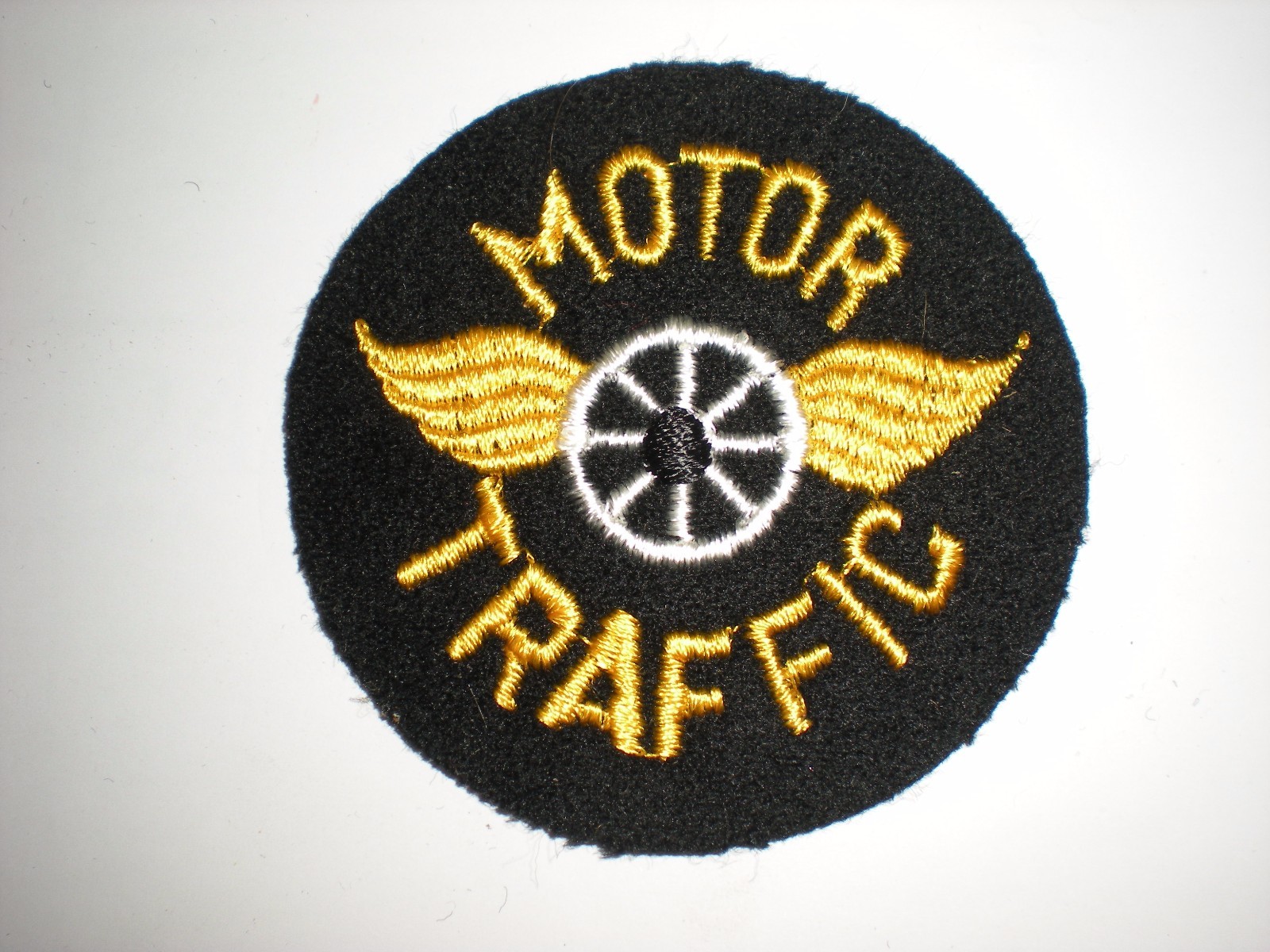 VINTAGE POLICE DEPARTMENT MOTOR TRAFFIC PATCH - EMBROIDERED ON FELT | eBay