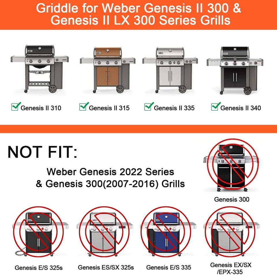 for Weber Genesis 2 Grill Parts - Genesis II Griddle for Weber Genesis ...