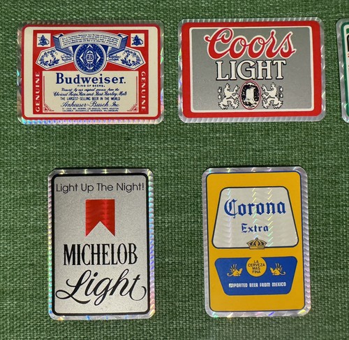 VTG 90s Beer Prism Stickers Lot Of 7 Deadstock Vending Machine Bud ...