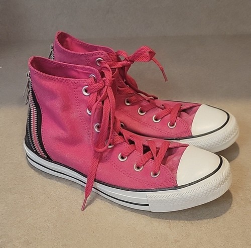Converse Womens Tri Zip High Pink Shoes Sneakers Party Club Size 8 ...
