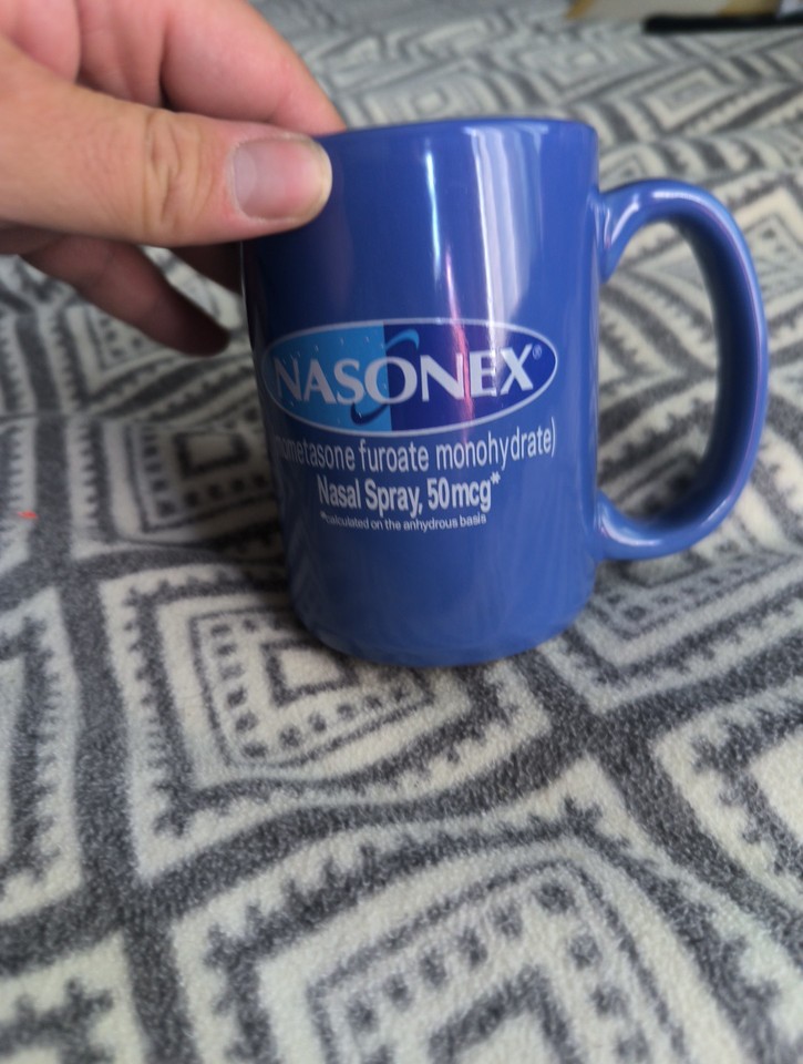 Nasonex Bee Pharmaceutical Colbalt Blue Coffee Mug Pre-owned | eBay