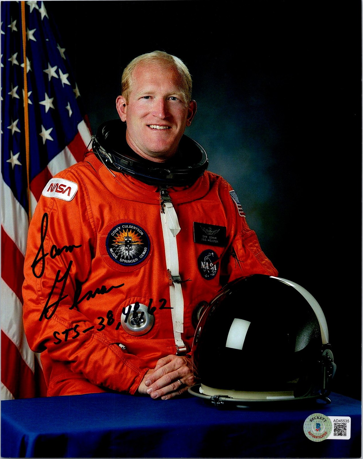 CHARLES SAM GEMAR SIGNED 8X10 PHOTO BECKETT BAS COA NASA ASTRONAUT 3 | eBay