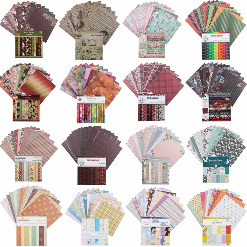 Decorative Cardstock Paper TMXAOK 6"×6" Scrapbook Paper, 30 Sheets