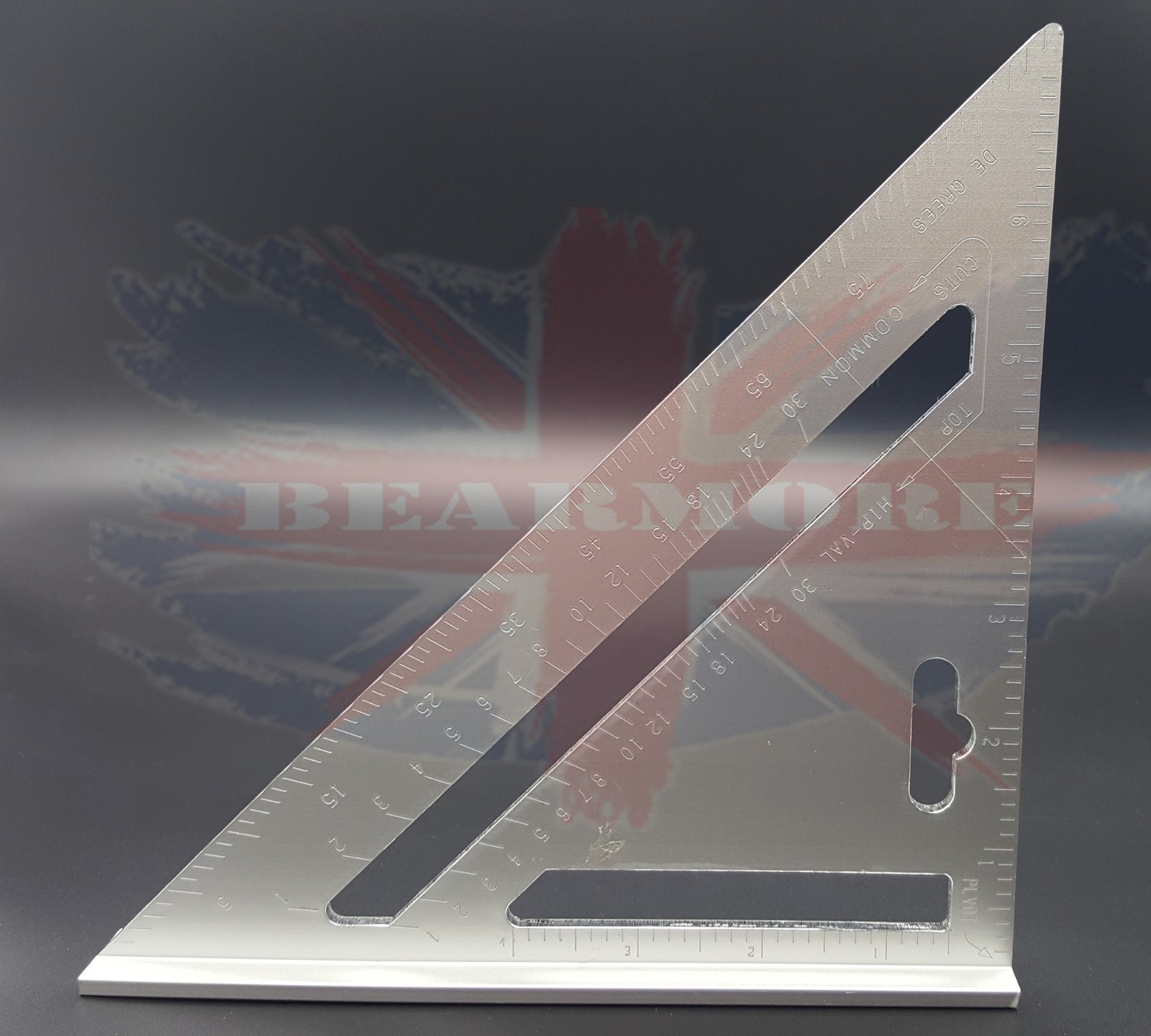 12 inch 7" ROOFING SPEED SQUARE ALUMINIUM RAFTER ANGLE MEASURE TRIANGLE ...
