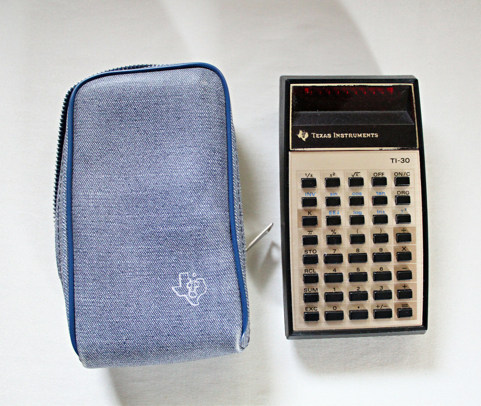 Vintage 1970's Texas Instruments TI-30 Calculator with Original Case ...