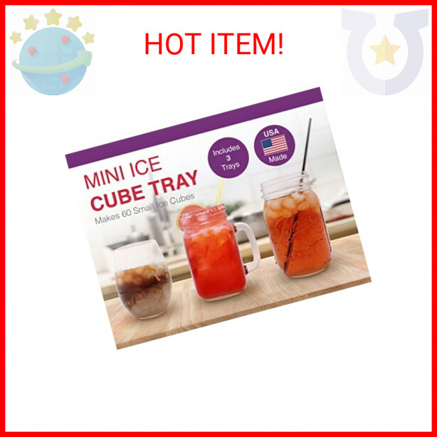 Arrow Small Ice Cube Trays for Freezer, Ice Coffee and Blenders, 3 Pack ...