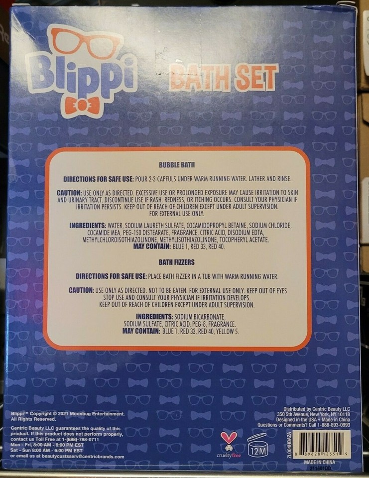 Blippi Musical Tub Tunes & Bath Sets Drum Flute Body Wash Bath Fizzers ...