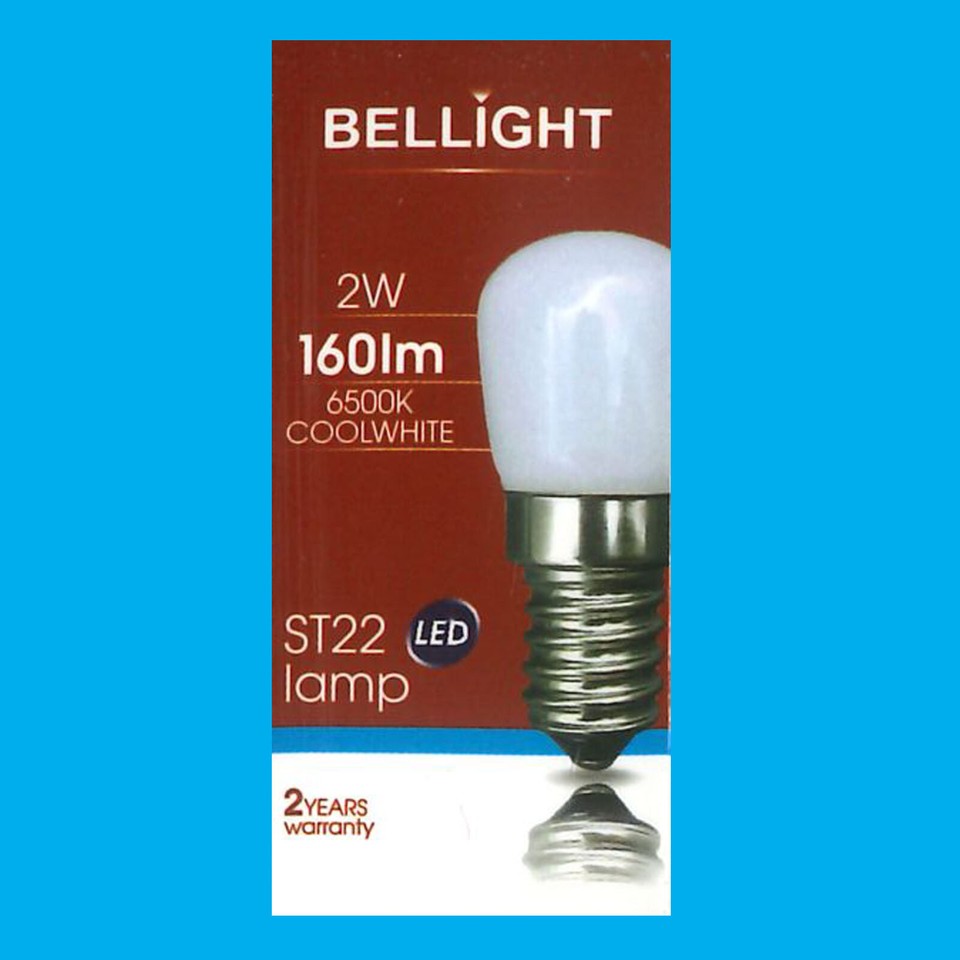 4x 2W LED Pygmy 6500K Cool White SES E14 Edison Screw Light Bulb Lamp ...
