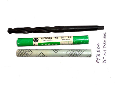 PTD500) PTD 1/2" (.500") 1M.T. TAPERED SHANK DRILL BIT, 118*, JL, HSS ...