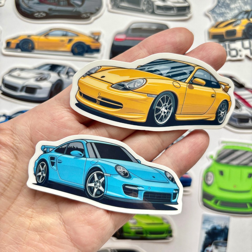 Decal Vinyl Stickers Water-cooled Porsche 911 930 964 993 for Laptop ...
