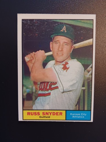 SET BREAK 1961 Topps Vintage Baseball VG-EX #143 Russ Snyder Baltimore ...