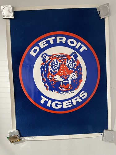 Vintage 1981 Detroit Tigers MLB Velvet Felt Poster Starline Novelties ...