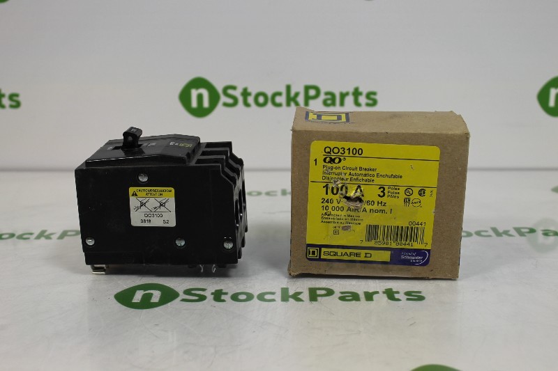 Square D QO3100 100 A Miniature Circuit Breaker for sale online | eBay UK