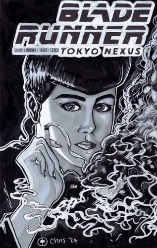 Blade Runner Tokyo Nexus #1 Blank Comic Sketch Cover With Original Art ...